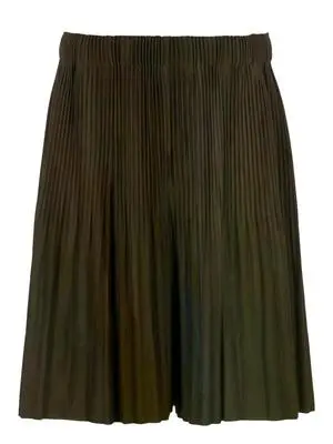 Issey Miyake Pleated Wide-leg Shorts - Green