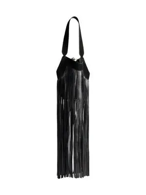 Khaite Nano Lotus Fringed Tote Bag - Black