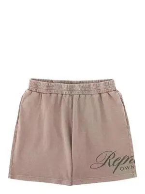 REPRESENT Logo Print Mesh Shorts - Neutrals