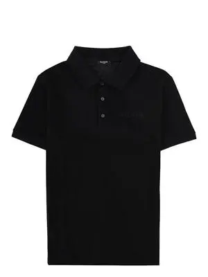 Balmain Logo-embroidered Polo Shirt - Black
