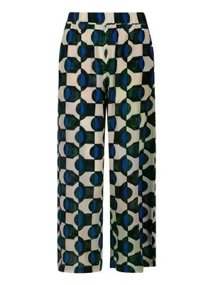 Max Mara Geometric Print Palazzo Pants - Neutrals