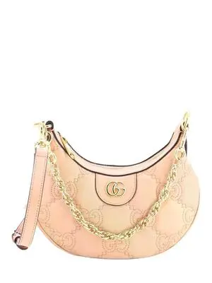 Gucci Gg Matelassé Leather Mini Shoulder Bag - Neutrals