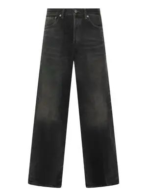 HAIKURE Bethany Faded Wide-leg Jeans - Black