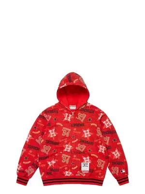 Supreme X Mitchell & Ness Logo-print Hoodie - Red