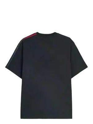 Y3 Gradient-stripe Logo-print T-shirt - Black