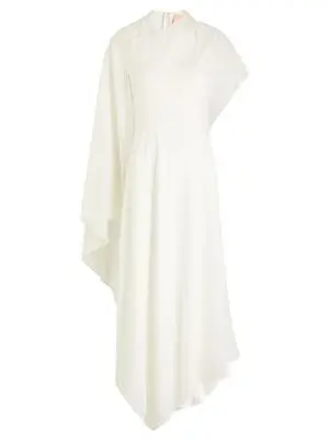 ROKSANDA Pascale Cape-effect Draped Maxi Dress - Ivory