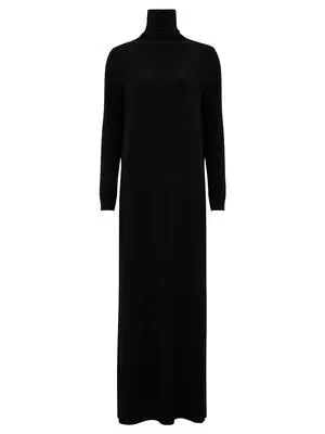 Norma Kamali Roll-neck Stretch-jersey Maxi Dress - Black