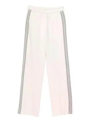 Peserico White Side Stripe Track Pants - Neutrals
