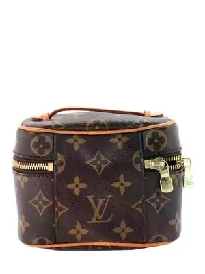 LOUIS VUITTON Monogram Canvas Nano Pouch Vanity Case - Brown