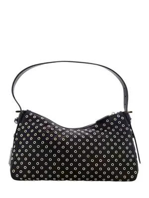 Prada Aimee Re-nylon Shoulder Bag With Grommets - Black