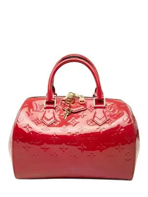LOUIS VUITTON Louis Vuitton Monogram Vernis Montana Handbag Red