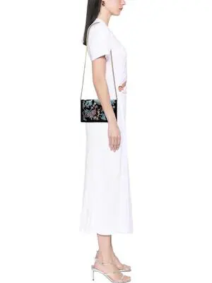Saint Laurent Medium Velvet Monogram Kate Crossbody Bag - Black