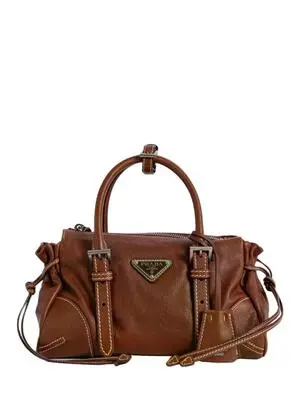 Prada Bonnie Small Satchel Bag - Brown