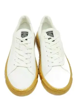 Versace Greca Leather Sneakers - White