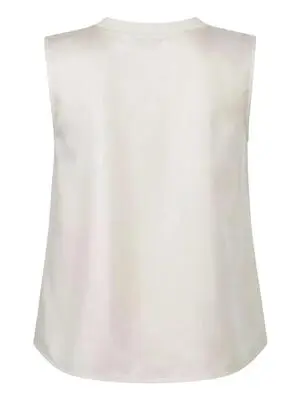 PATRICK ASSARAF Silk Crew-neck Tank Top - Neutrals