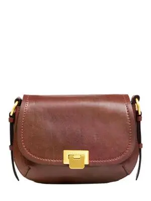 THE BRIDGE Federica Leather Shoulder Bag - Brown
