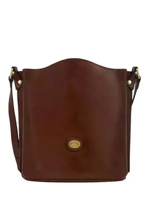 THE BRIDGE Leather Bucket Bag - Brown