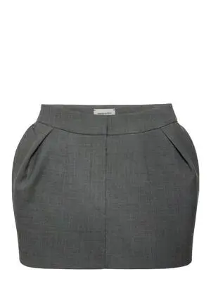 Magda Butrym Pleated Mini Skirt - Grey