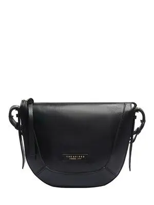 THE BRIDGE Pebbled Leather Cross Body Bag - Black