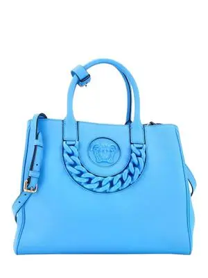 Versace La Medusa Convertible Tote Bag - Blue
