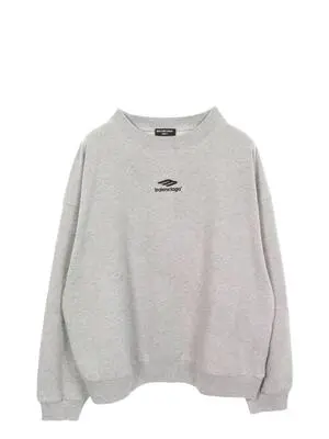 Balenciaga Logo Embroidered Sweatshirt - Grey