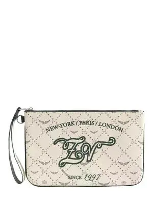 Zadig&Voltaire Logo-print Wristlet Pouch - Neutrals