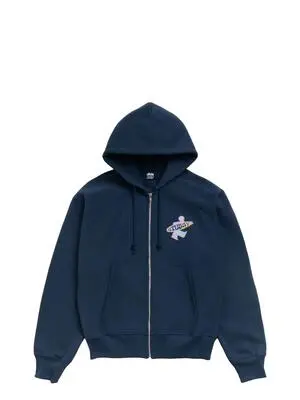 StÜssy Stussy Dot Surf Puff Print Zip Hoodie Navy