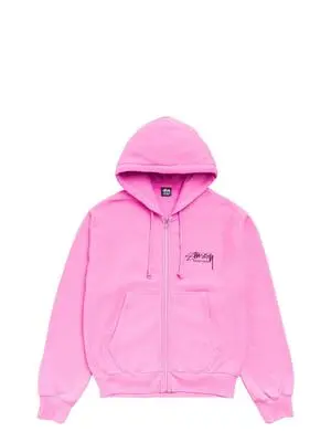 StÜssy Stussy Beach Roots Zip Hoodie Garment Dyed Pink