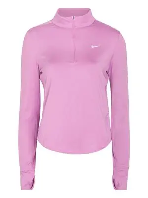 Nike Swift Dri-fit Uv Half-zip Stretch-jersey Running Top - Pink