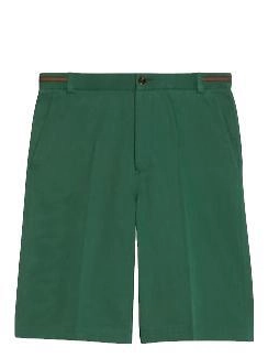 Gucci Web Detail Shorts - Green