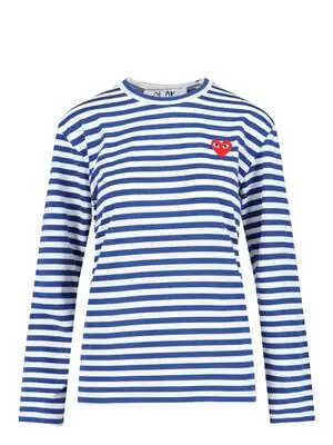 Play Comme Des Garcon Long Sleeved T-shirt - Blue