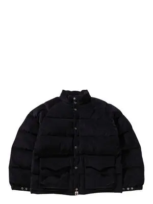 A BATHING APE Corduroy Classic Down Jacket - Black