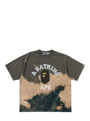 A BATHING APE Tie Dye College Relaxed Fit T-shirt - Beige