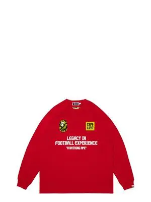 A BATHING APE X Cristiano Ronaldo Cr7 Life Multi Logo Relaxed Fit Jersey - Red