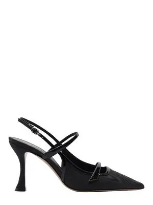 ALEXANDRE BIRMAN Tita Moire 85 Pointed Toe Heels - Black