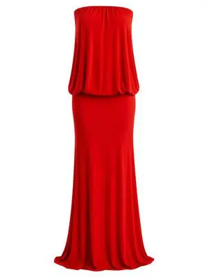 MAISON DE GALA Valerie Crimson Maxi Dress - Red