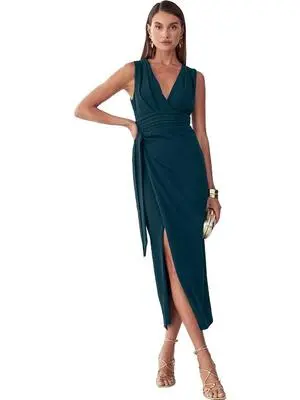 BWLDR Denny Midi Dress - Emerald