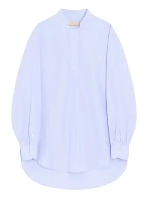 Valentino Garavani Cotton Poplin Stripe Shirt - Blue