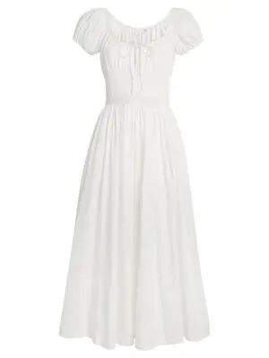 DÔEN Quinn Organic Cotton Midi Dress - Ivory