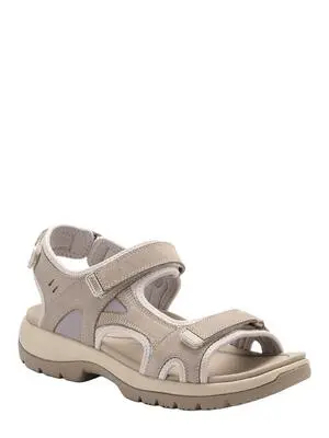 ABEO Goleta Trail Adjustable Water-resistant Leather Sandals - Grey