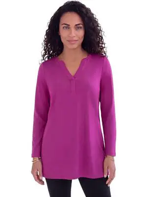 ROAMAN'S Y-neck Tunic - Raspberry
