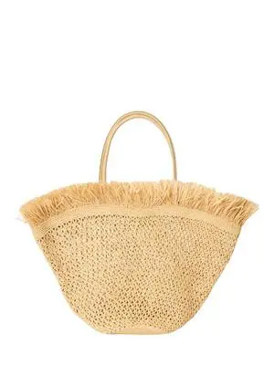 BTB LOS ANGELES Trina Fringe Tote - Natural