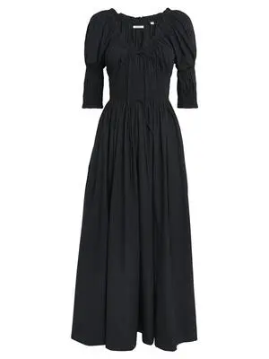 DÔEN Organic Cotton Ischia Midi Dress - Black
