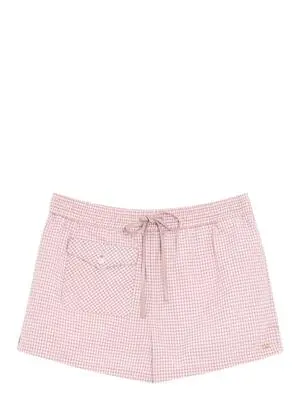 Valentino Garavani Gingham Check Cotton Shorts - Pink
