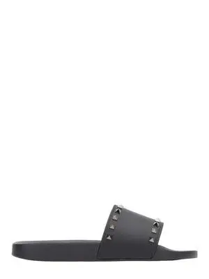 Valentino Garavani Rockstud Slip-on Sandals - Black