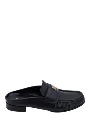 Givenchy 4g Plaque Mules - Black