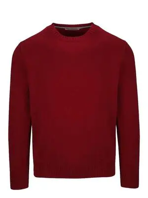 KANGRA Crew-neck Knitted Sweater - Red