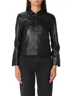 Zadig&Voltaire Long-sleeved Leather Jacket - Black