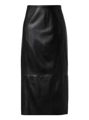 Vince Leather Pencil Skirt - Black