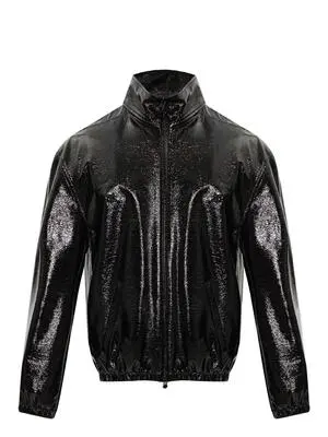COURREGES Zip-up Jacket With Stand-up Collar - Black